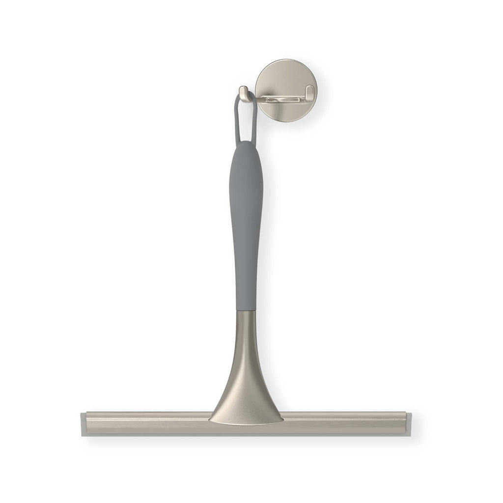 SOFT GRIP Shower Squeegee: Grey/Nickel | Shower Squeegee - Bath and ...